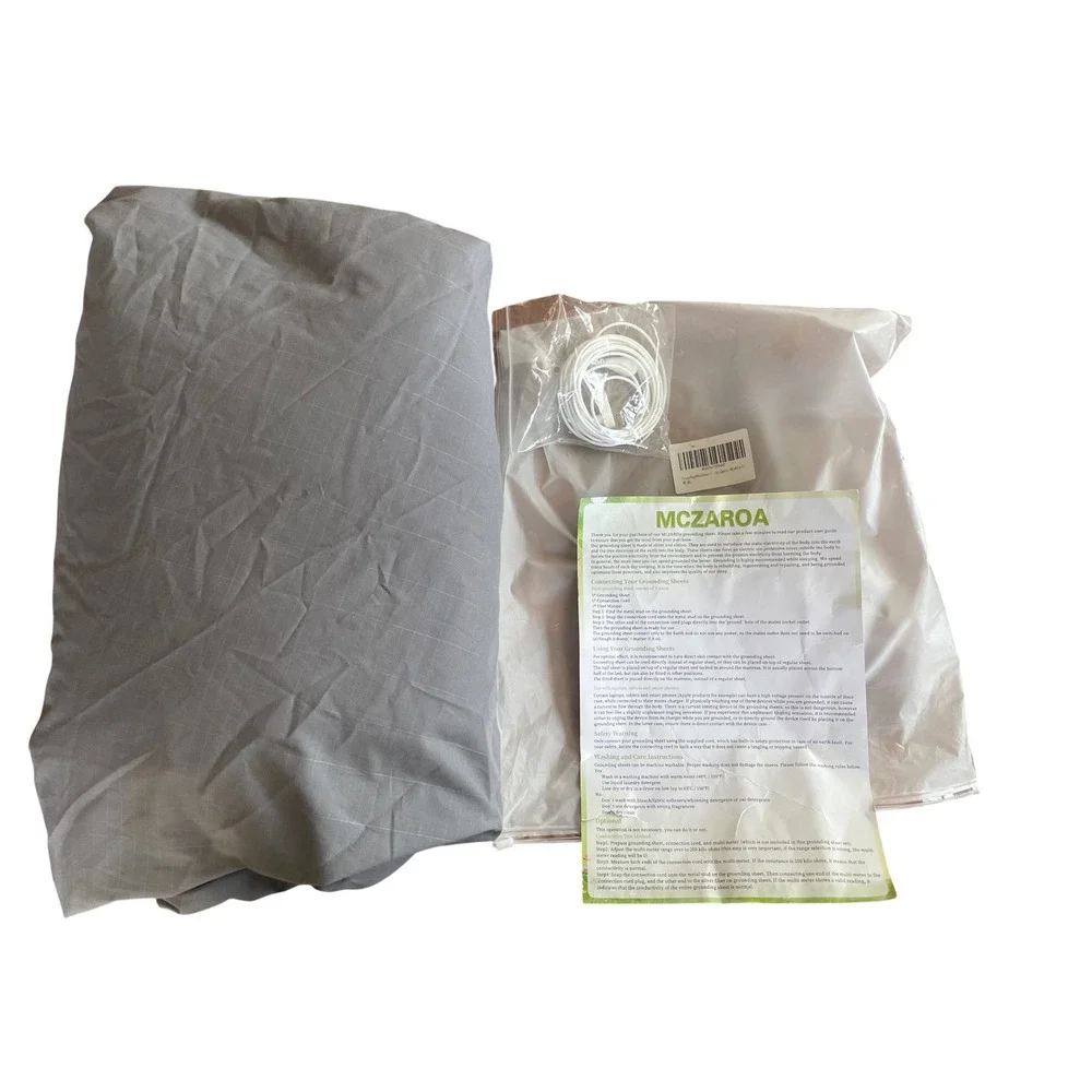 MCZAROA | Bedding | Mczaroa Grounding Sheet Queen Size Fitted Silver ...